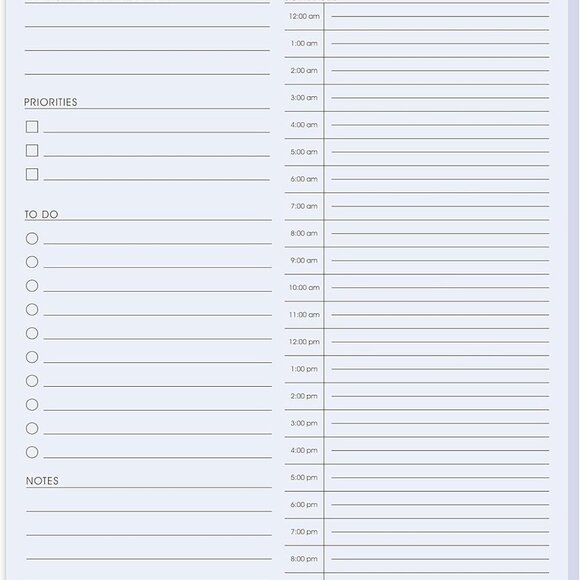 Other | 24 Hour Daily Planner Daily To Do List For Work Personal Life ...